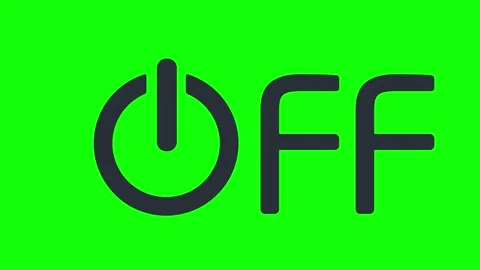 Off. Switch, button. 2D animation of tex... | Stock Video | Pond5