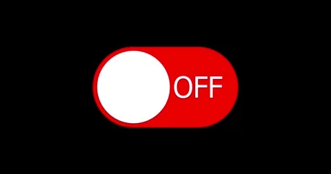 switch off on button animated | Stock Video | Pond5