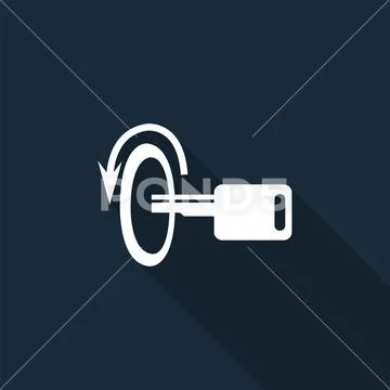 Switch Off Engine Symbol Sign Isolate On Black Background,Vector ...