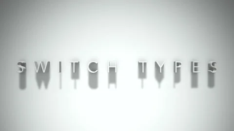 switch types 3D title animation white te... | Stock Video | Pond5