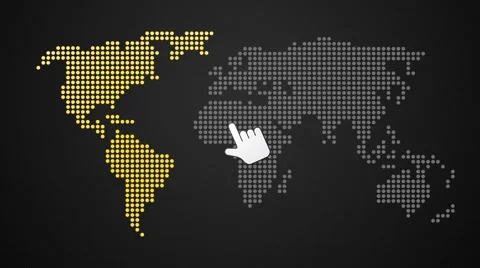 switching on world map day and night | Stock Video | Pond5