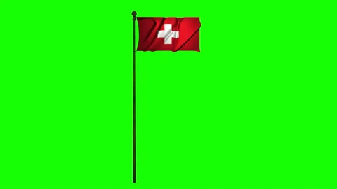 Switzerland Animation Flag Animation Gre... | Stock Video | Pond5