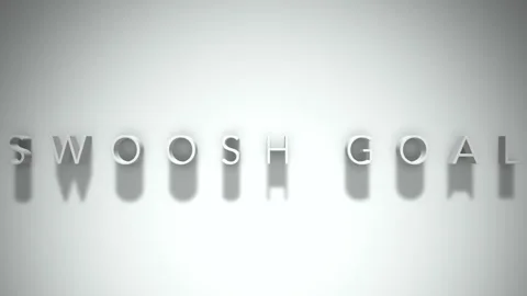 swoosh goal 3D title animation with shad... | Stock Video | Pond5