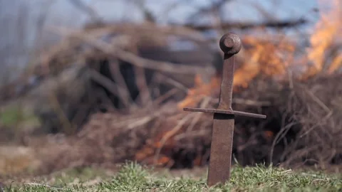 Sword In Ground Stock Video Footage | Royalty Free Sword In Ground ...