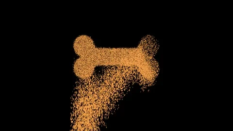 Symbol bone appears from crumbling sand.... | Stock Video | Pond5