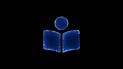 Symbol book reader. Blue Electric Glow S... | Stock Video | Pond5