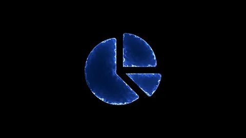 Symbol chart pie. Blue Electric Glow Sto... | Stock Video | Pond5