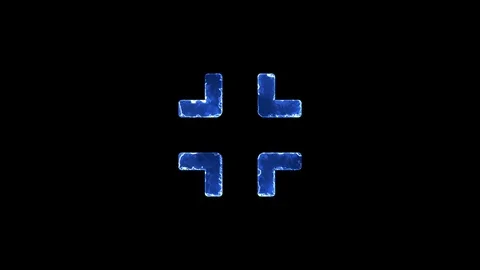 Symbol compress. Blue Electric Glow Stor... | Stock Video | Pond5