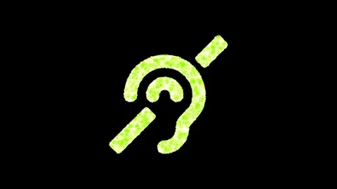 Symbol deaf shimmers in three colors: Pu... | Stock Video | Pond5