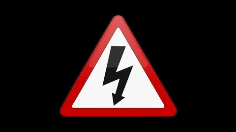 Symbol Electric Shock Alpha Channel | Stock Video | Pond5