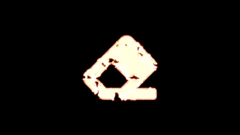 Symbol eraser burns out of transparency,... | Stock Video | Pond5
