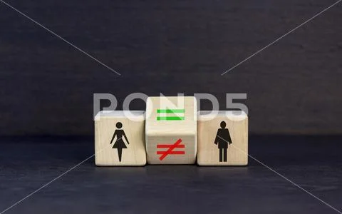 Symbol for gender equality. Turned a cube and changed a unequal sign to ...