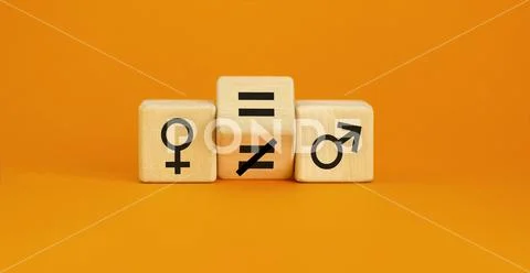 Symbol for gender equality. Turned a cube and changed a unequal sign to ...