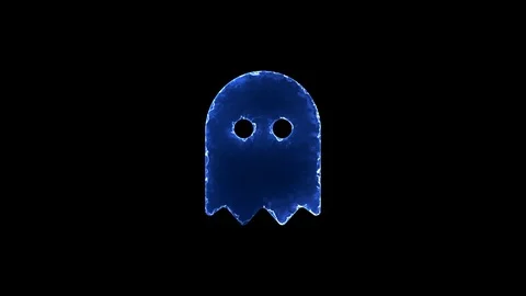 Symbol ghost. Blue Electric Glow Storm. ... | Stock Video | Pond5