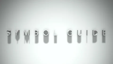 symbol guide 3D title animation white te... | Stock Video | Pond5
