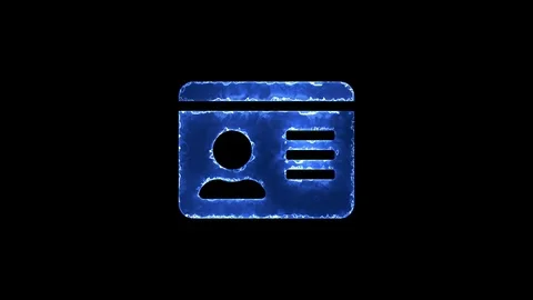 Symbol id card. Blue Electric Glow Storm... | Stock Video | Pond5
