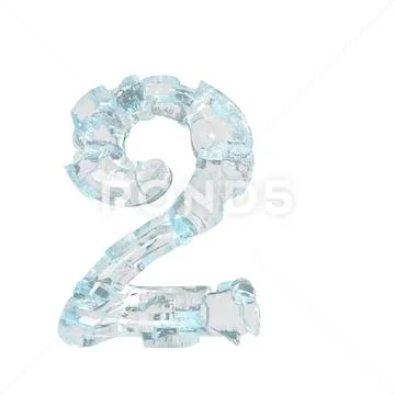 Symbol made of broken ice. number 2: Royalty Free #205508742