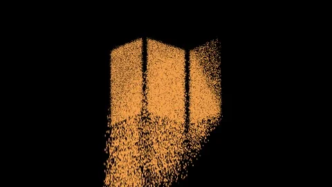 Symbol map appears from crumbling sand. ... | Stock Video | Pond5