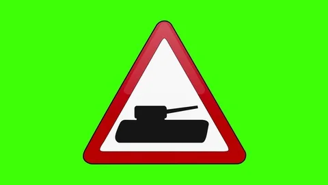 Symbol Military Vehicles Crossing Green ... | Stock Video | Pond5