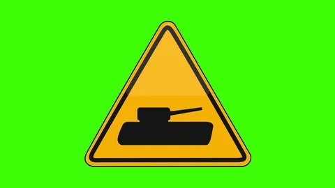 Symbol Military Vehicles Crossing Yellow... | Stock Video | Pond5
