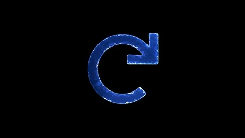 Symbol redo. Blue Electric Glow Storm. l... | Stock Video | Pond5