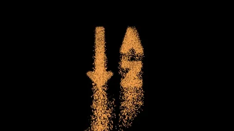 Symbol sort alpha down appears from crum... | Stock Video | Pond5