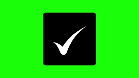Symbol of square shape check mark animat... | Stock Video | Pond5
