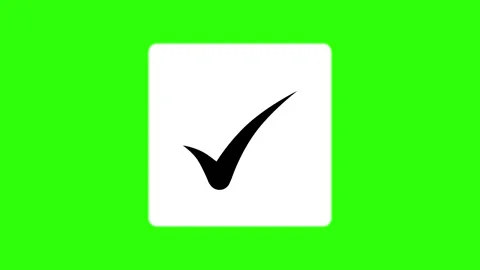 Symbol of square shape check mark animat... | Stock Video | Pond5