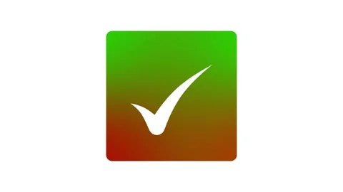 Symbol of square shape check mark animat... | Stock Video | Pond5