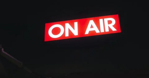 On Air Sign Radio Station Stock Video Footage | Royalty Free On Air ...