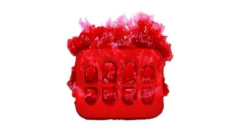 Symbol teeth inflames with dark fire, th... | Stock Video | Pond5