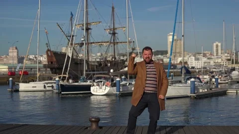 A symbol of the winner, joy on the face,... | Stock Video | Pond5