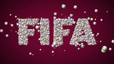 Symbolic animation of the word FIFA reve... | Stock Video | Pond5