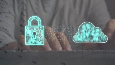 Symbols of digitalization of information... | Stock Video | Pond5