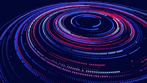 Symbols form lines, lines form rings gri... | Stock Video | Pond5