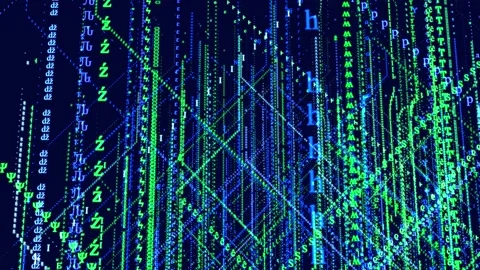 Symbols form lines, lines form grid. Vj ... | Stock Video | Pond5