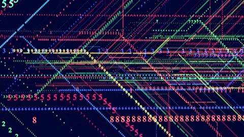 Symbols form lines, lines form grid. Vj ... | Stock Video | Pond5