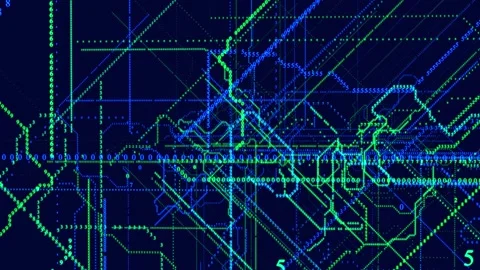 Symbols form lines, lines form grid. Vj ... | Stock Video | Pond5