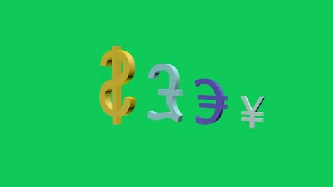 the symbols of the main currencies of th... | Stock Video | Pond5