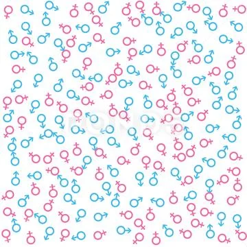 Symbols with various angles and inclinations identifying male or female ...