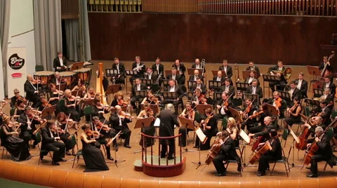 Symphony Orchestra, plays classic works | Stock Video | Pond5