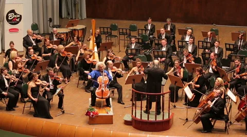 Symphony Orchestra, plays classic works | Stock Video | Pond5
