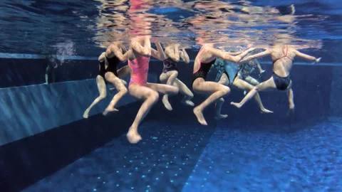 Synchronized Swimming Stock Video Footage | Royalty Free Synchronized ...