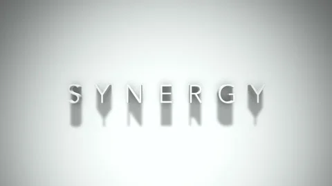 Synergy 3D title animation text with sha... | Stock Video | Pond5