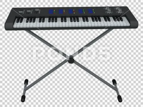 Synthesizer. Isolated on transparent background.: Royalty Free #105152234