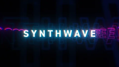 Synthwave Write-On Abstract Text Motion ... | Stock Video | Pond5