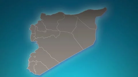 syria country map with zoom in Realistic... | Stock Video | Pond5