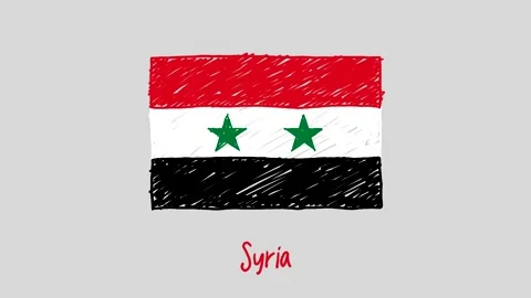 Syria Flag Pencil Sketch Looping Animati... | Stock Video | Pond5