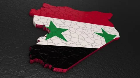 Syria map 3d. 3d map of Syria. | Stock Video | Pond5