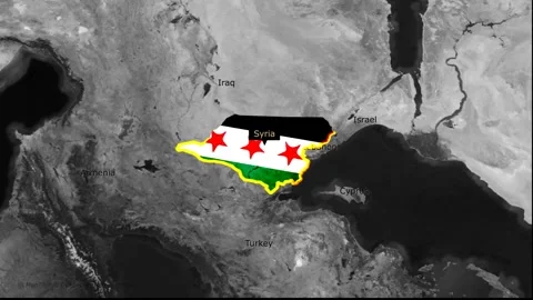 Syria map animation video, Syria map vid... | Stock Video | Pond5